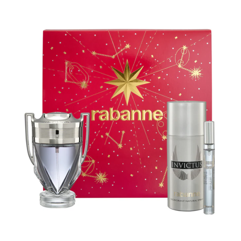 Set Perfume Invictus EDT 50 ml + Travel Spray 10 ml + Deo 150 ml Paco ...